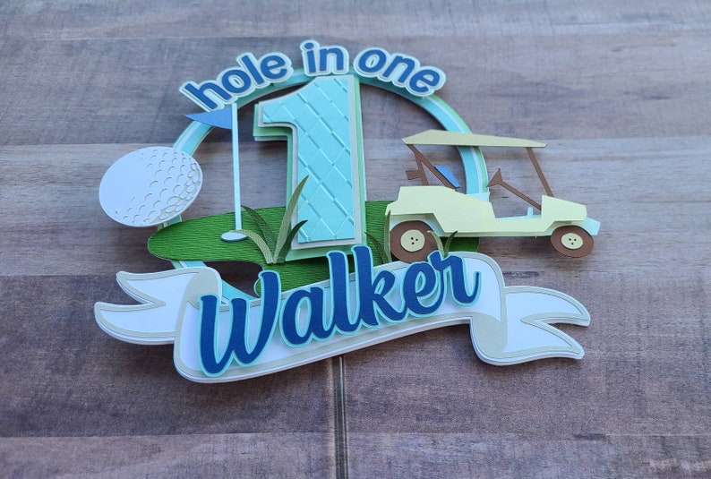 Hole in One Cake Topper/ Golf Cake Topper/ Golfing Cake/ 1st - Etsy