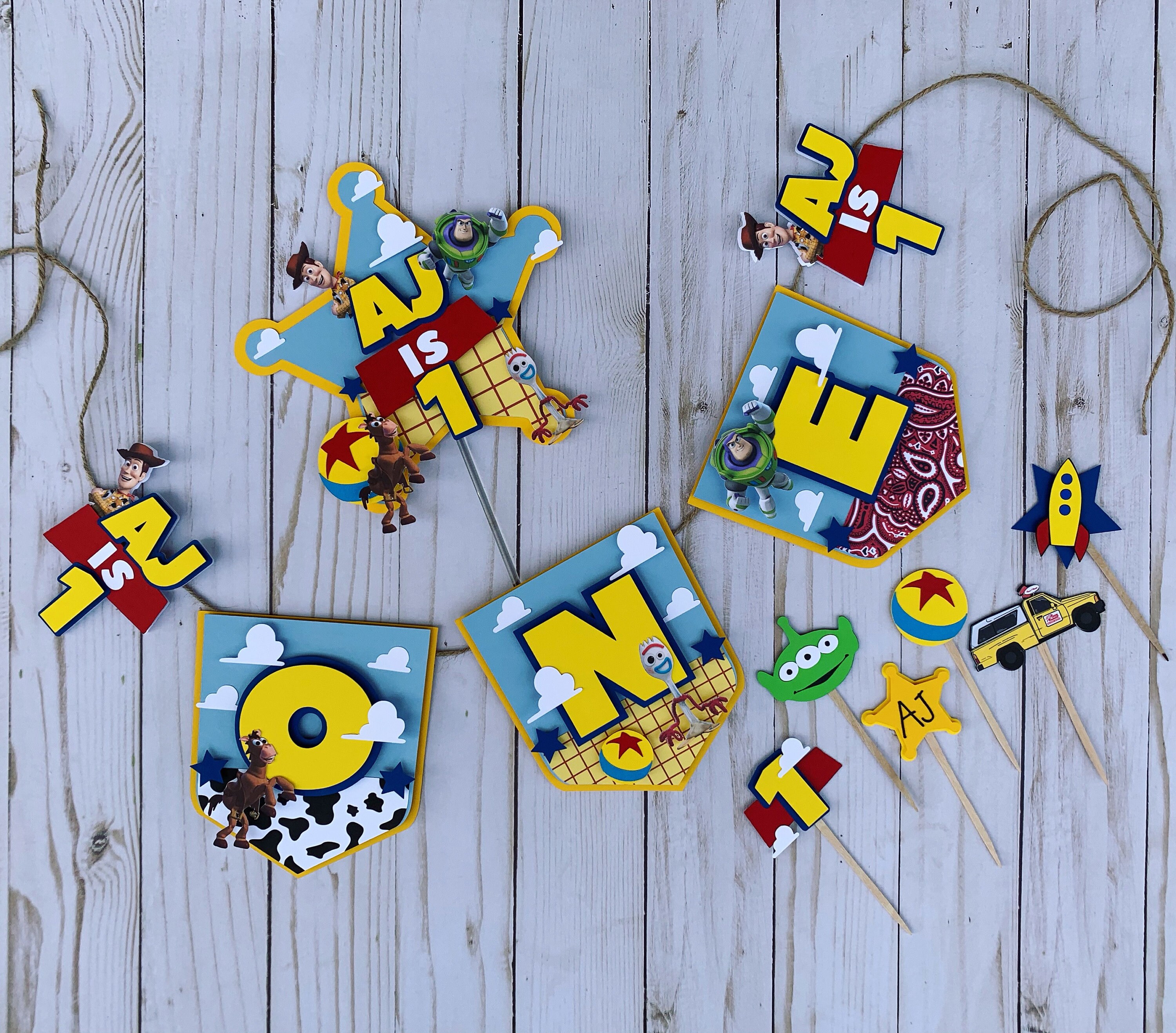 Toy Inspired Cake Topper / Smash Cake / Birthday Topper / | Etsy