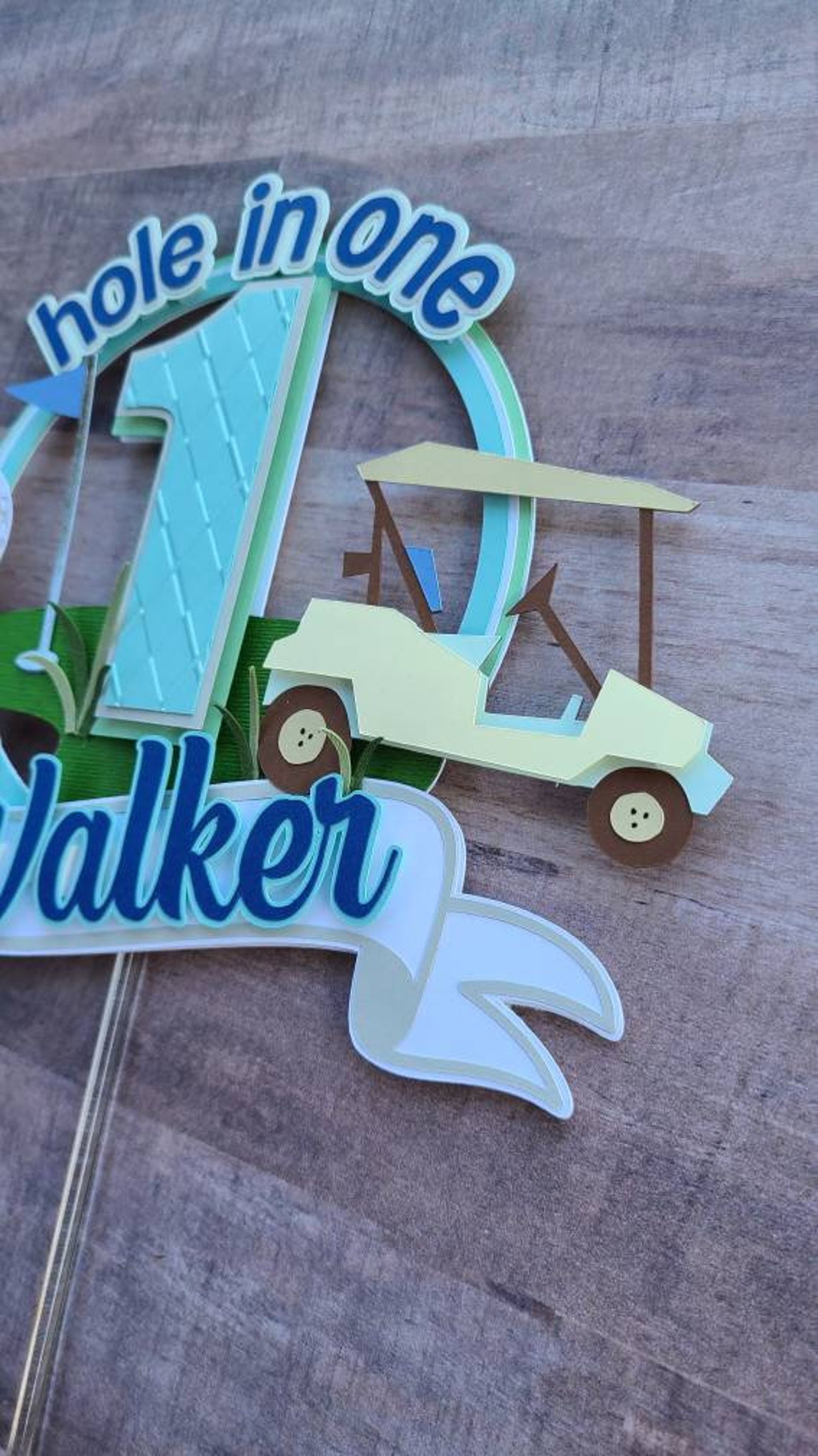 Hole in One Cake Topper/ Golf Cake Topper/ Golfing Cake/ 1st - Etsy