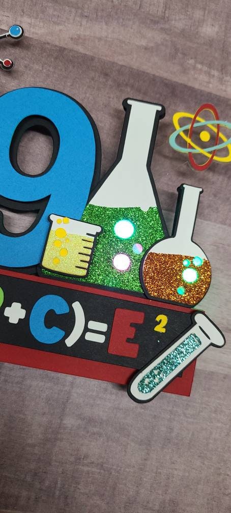 Light up Science Wonder Lab Birthday Cake Topper / Chemistry - Etsy