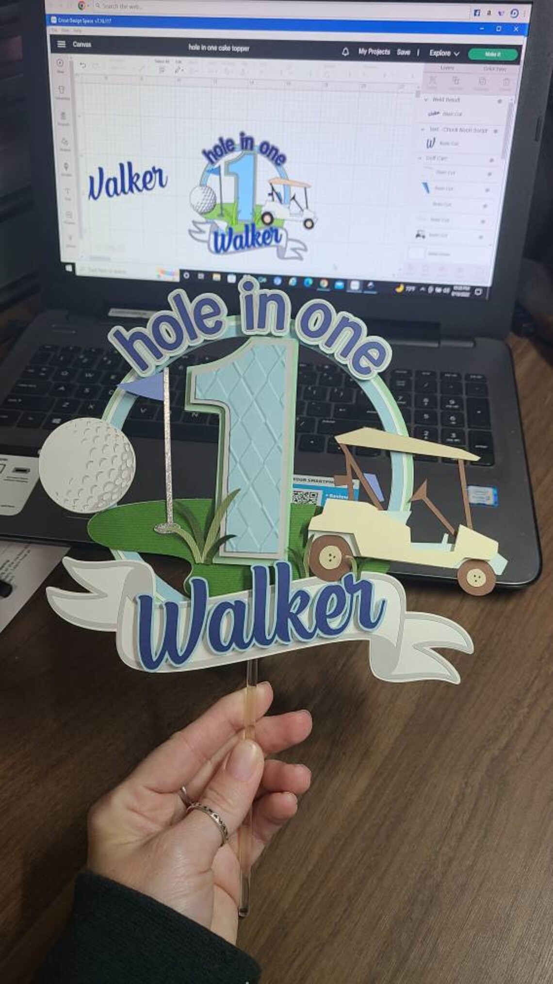 Hole in One Cake Topper/ Golf Cake Topper/ Golfing Cake/ 1st - Etsy