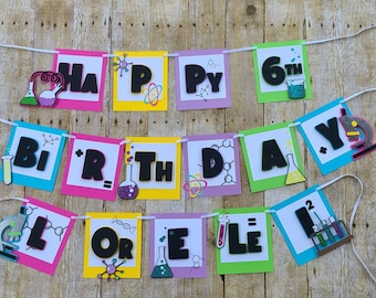 Science Birthday Banner | Etsy