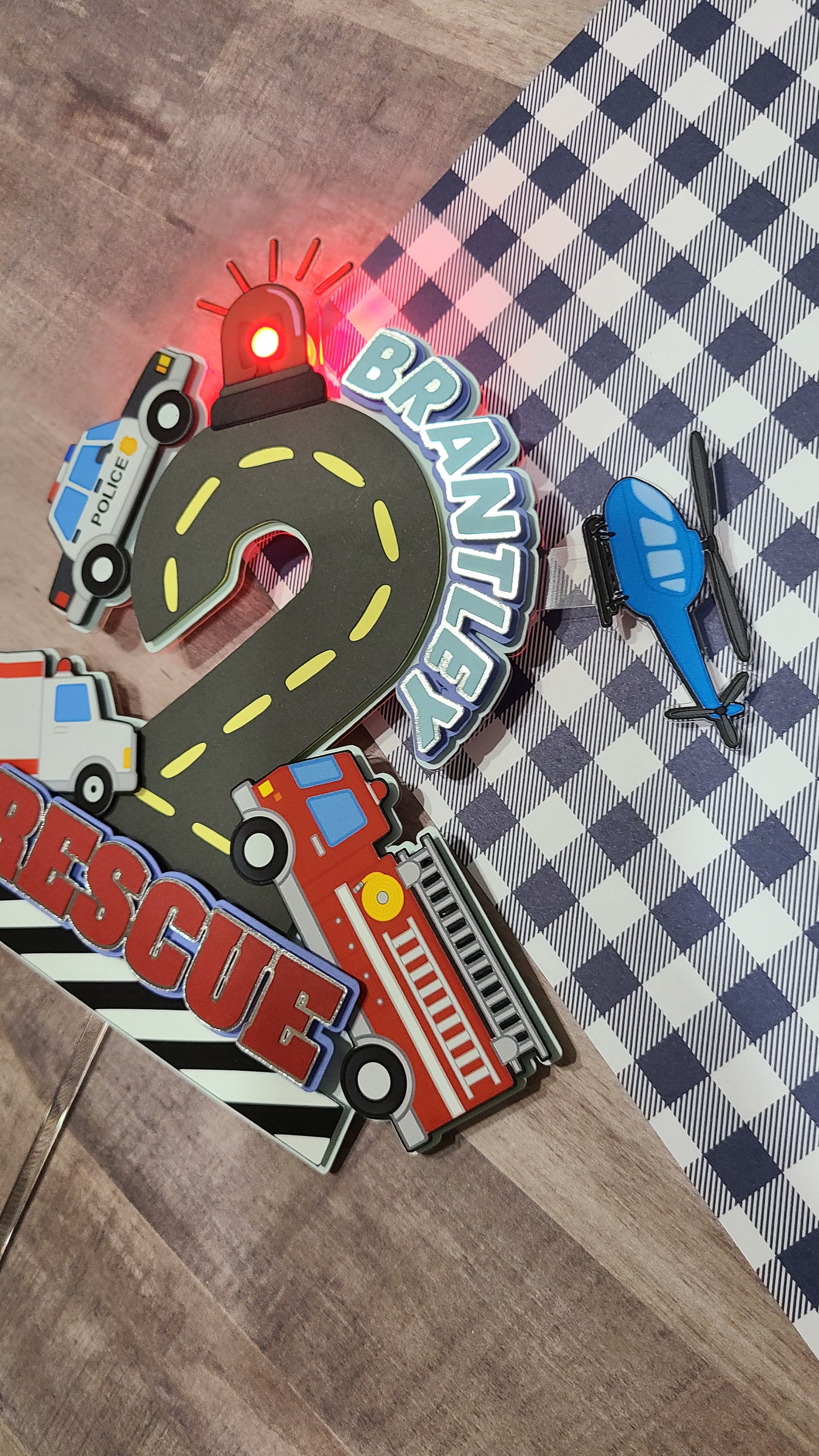 TWO the Rescue Cake Topper: First Responder Birthday Party Decor - Etsy