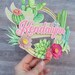Floral Cactus Succulent Theme Cake Topper - Etsy