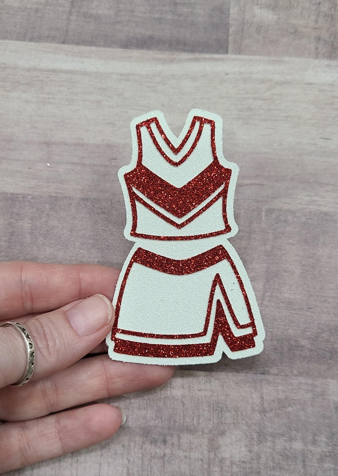 Cheerleader Uniform Die Cut: Glitter Cardstock Cutout - Etsy