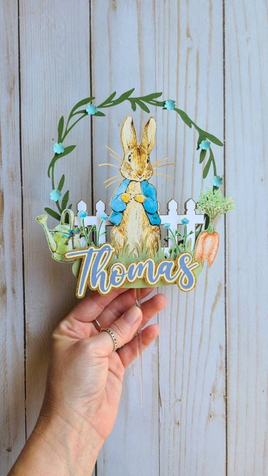 Peter Rabbit Cake Topper / Classic Rabbit Cake Topper / Baby Shower ...
