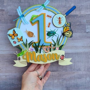Bugging Out Birthday Theme Cake Topper / Rustic Bug Birthday Party ...