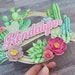 Floral Cactus Succulent Theme Cake Topper - Etsy