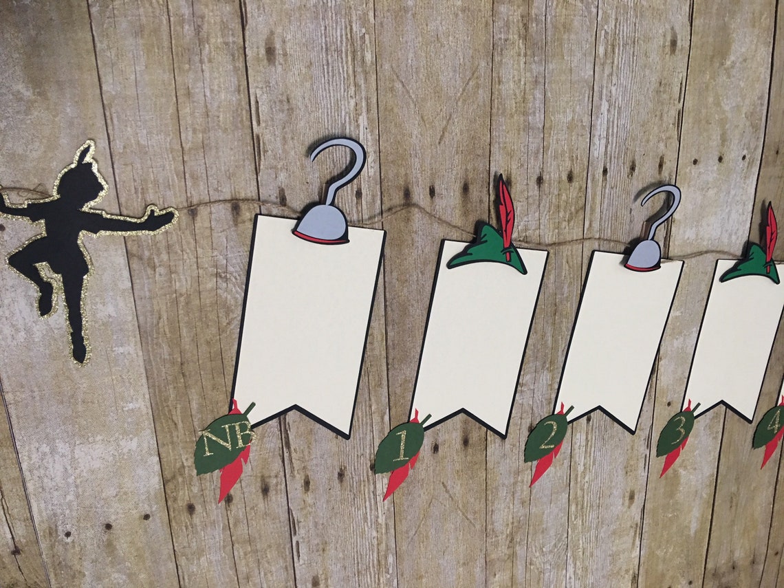 Peterpan Monthly Photo Banner, Neverland, Never Grow Up, 1st Birthday ...