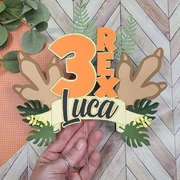 Three Rex Cake Topper - Etsy