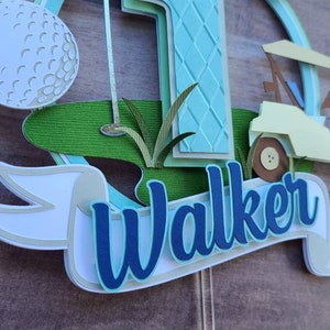 Hole in One Cake Topper/ Golf Cake Topper/ Golfing Cake/ 1st Birthday ...