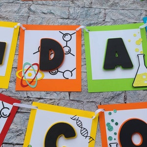 Science Wonder Lab Happy Birthday Banner / Chemistry Birthday ...