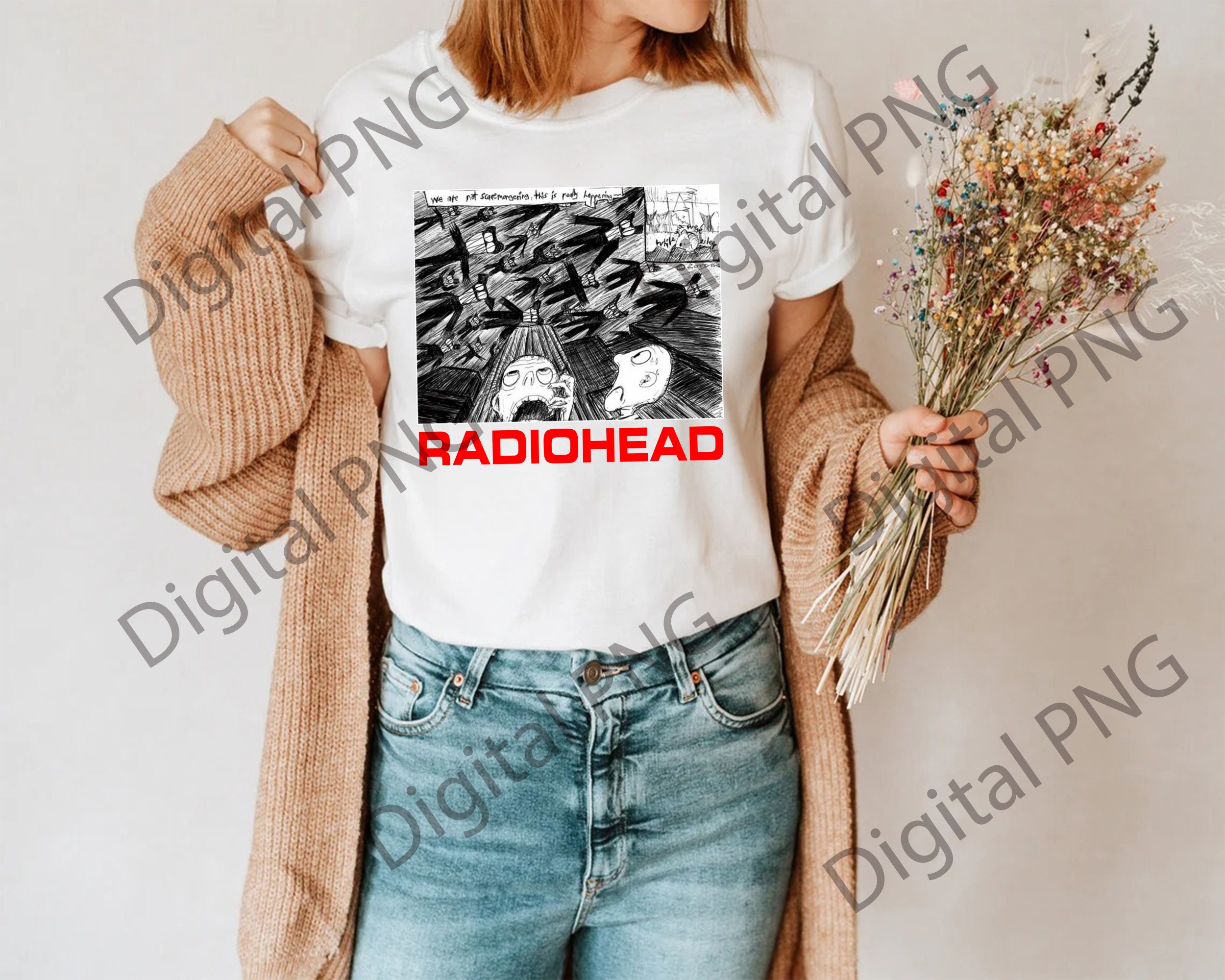 RADIOHEAD Rock Bands Designs Png classic Rock Band Design Rock Digital ...