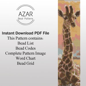 Giraffe Beaded Peyote Patterns Wild Giraffe Peyote Pattern African ...
