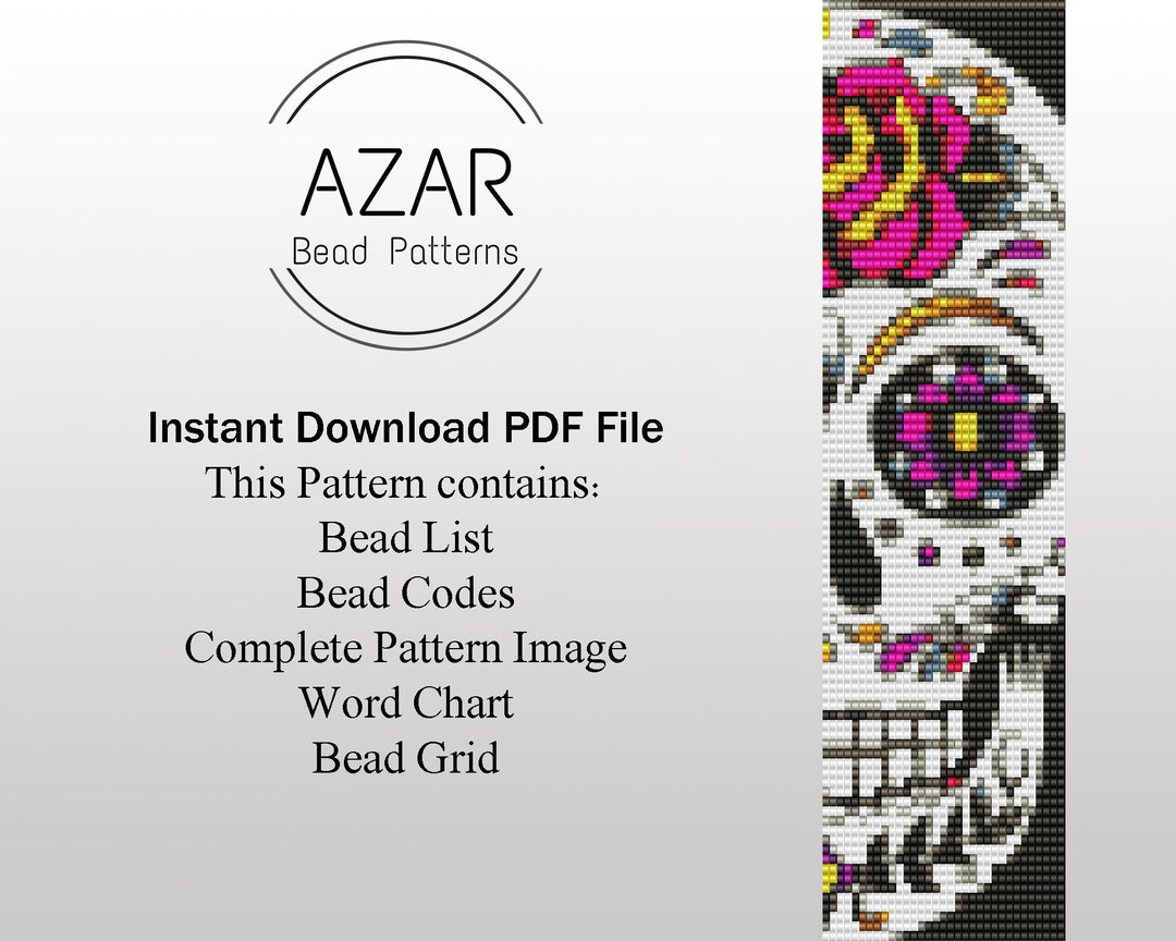 Sugar Skull 2 Loom Pattern Skull Goth Bracelet Pattern - Etsy Canada