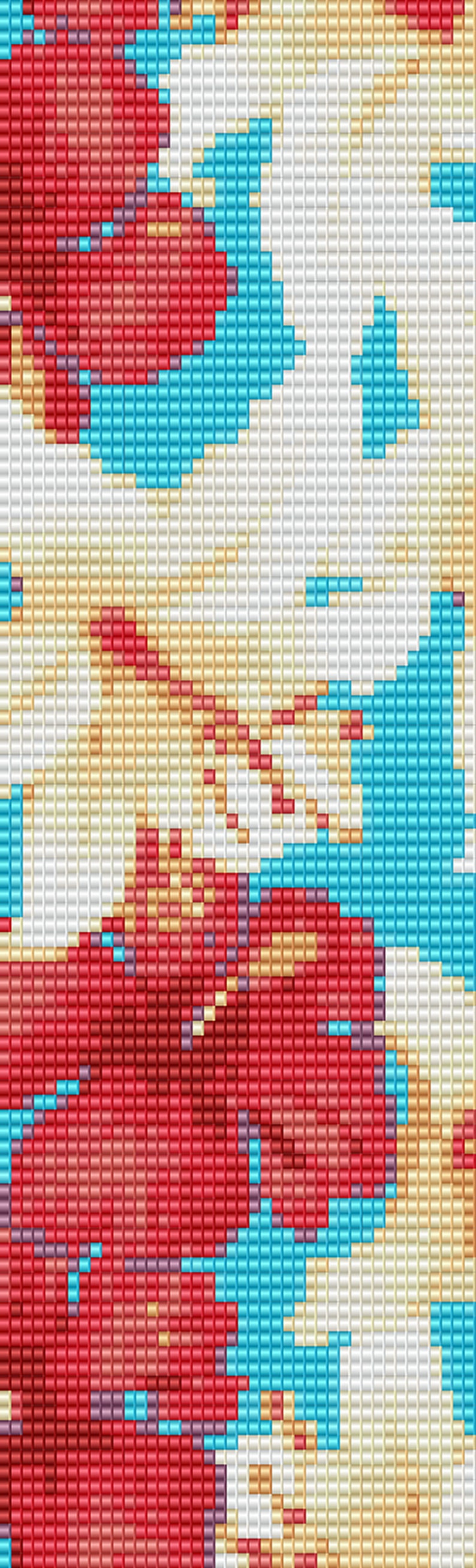 Flower Loom Bead Pattern Bead Bracelet Pattern Floral - Etsy