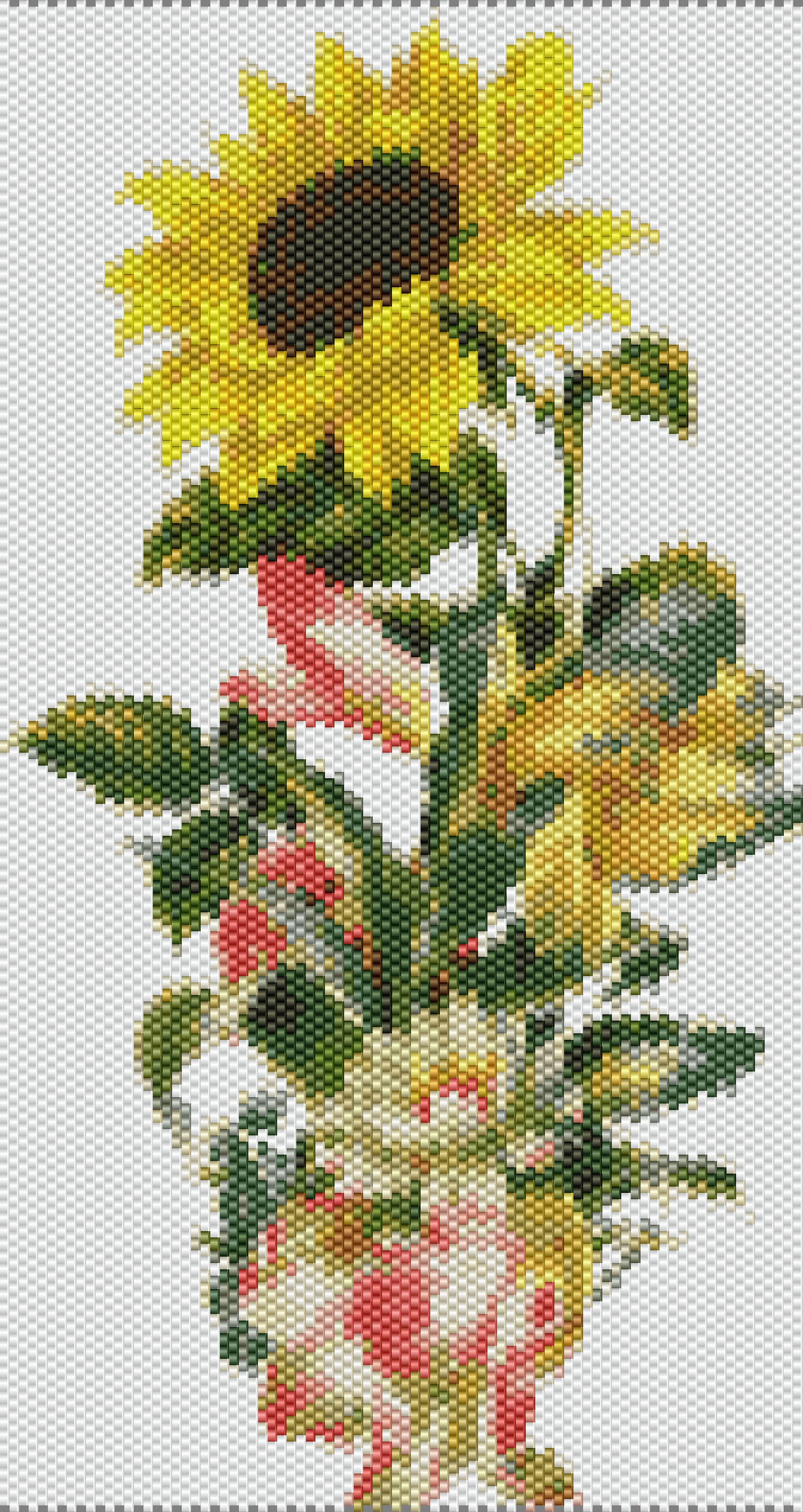 Sunflower Peyote Tapestry Pattern Floral Peyote Bead | Etsy