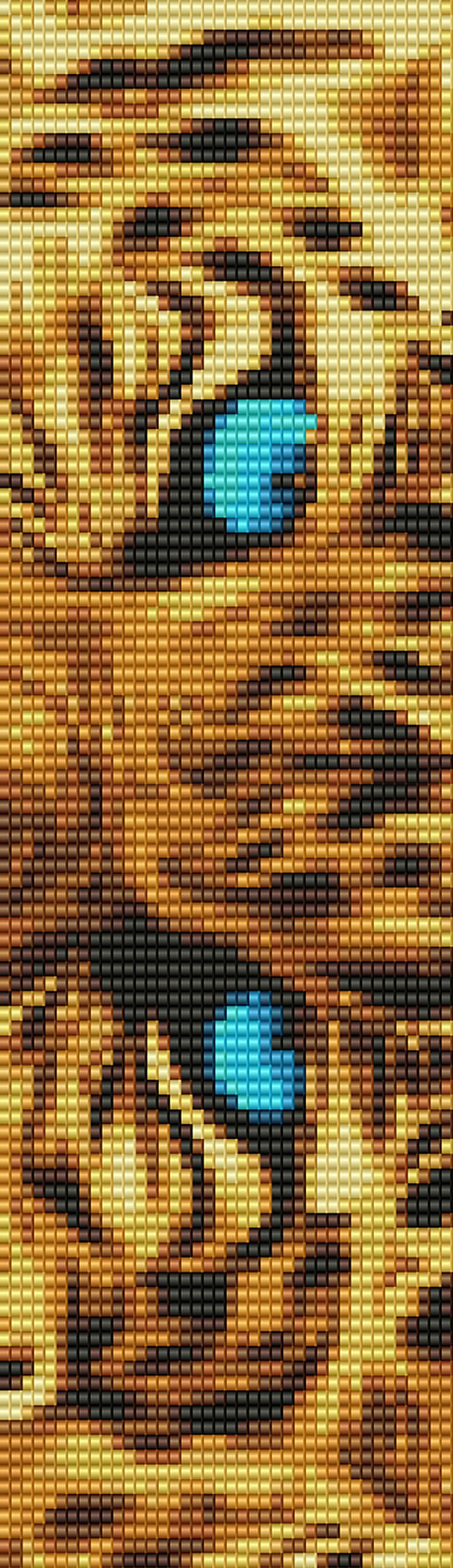 Tiger Eyes Loom Pattern Bead Bracelet Loom Pattern Animal | Etsy