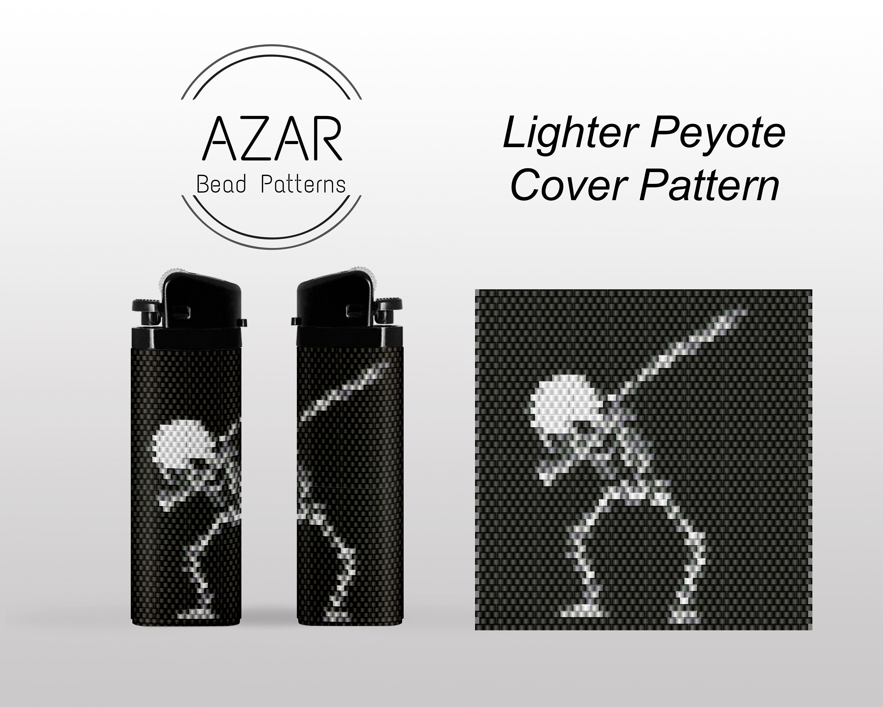 Funny Skeleton Lighter Peyote Pattern Goth Bead Lighter - Etsy Israel