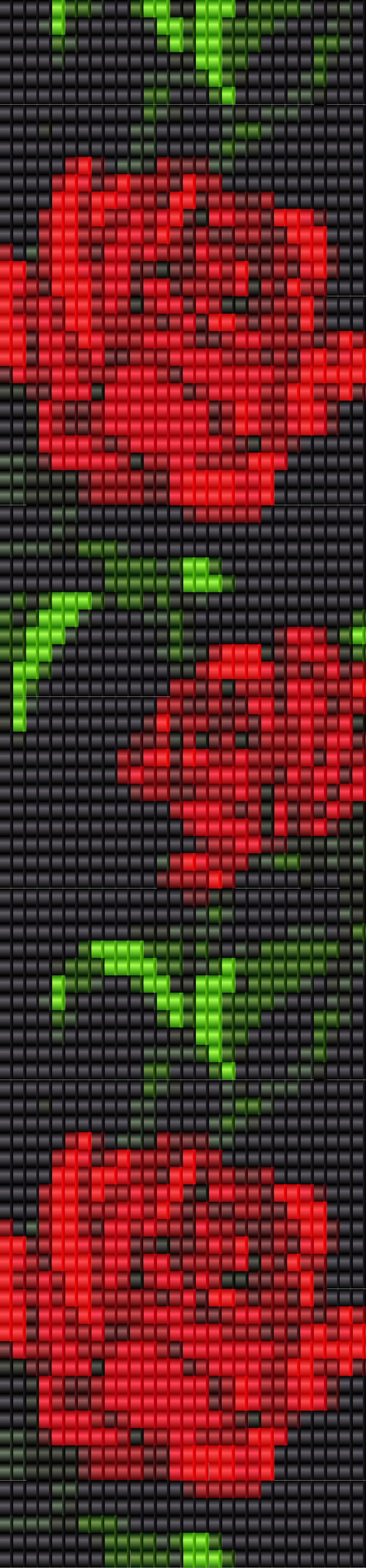 Roses Loom Bead Pattern Flower Bead Bracelet Pattern | Etsy