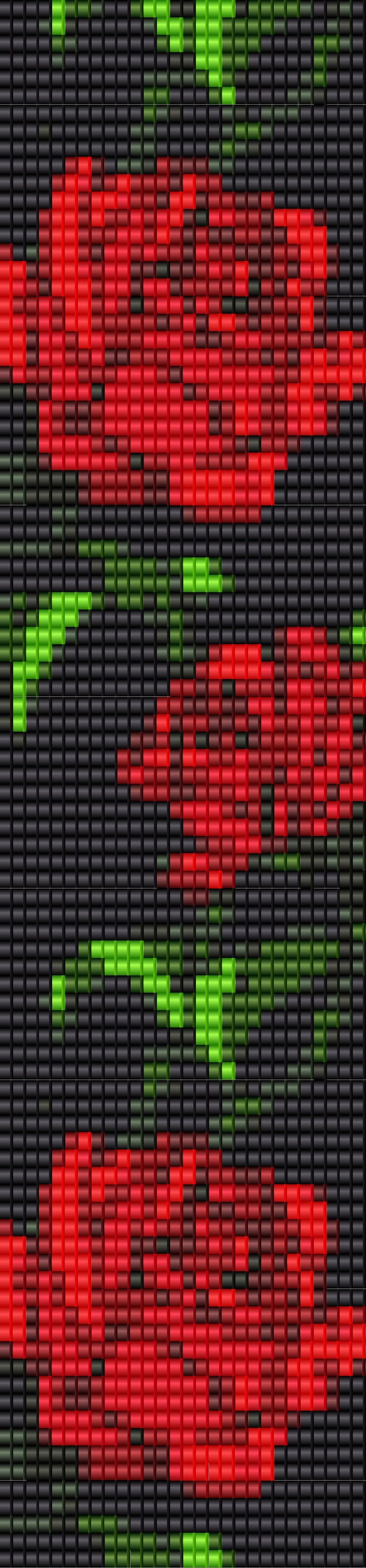 Roses Loom Bead Pattern Flower Bead Bracelet Pattern - Etsy