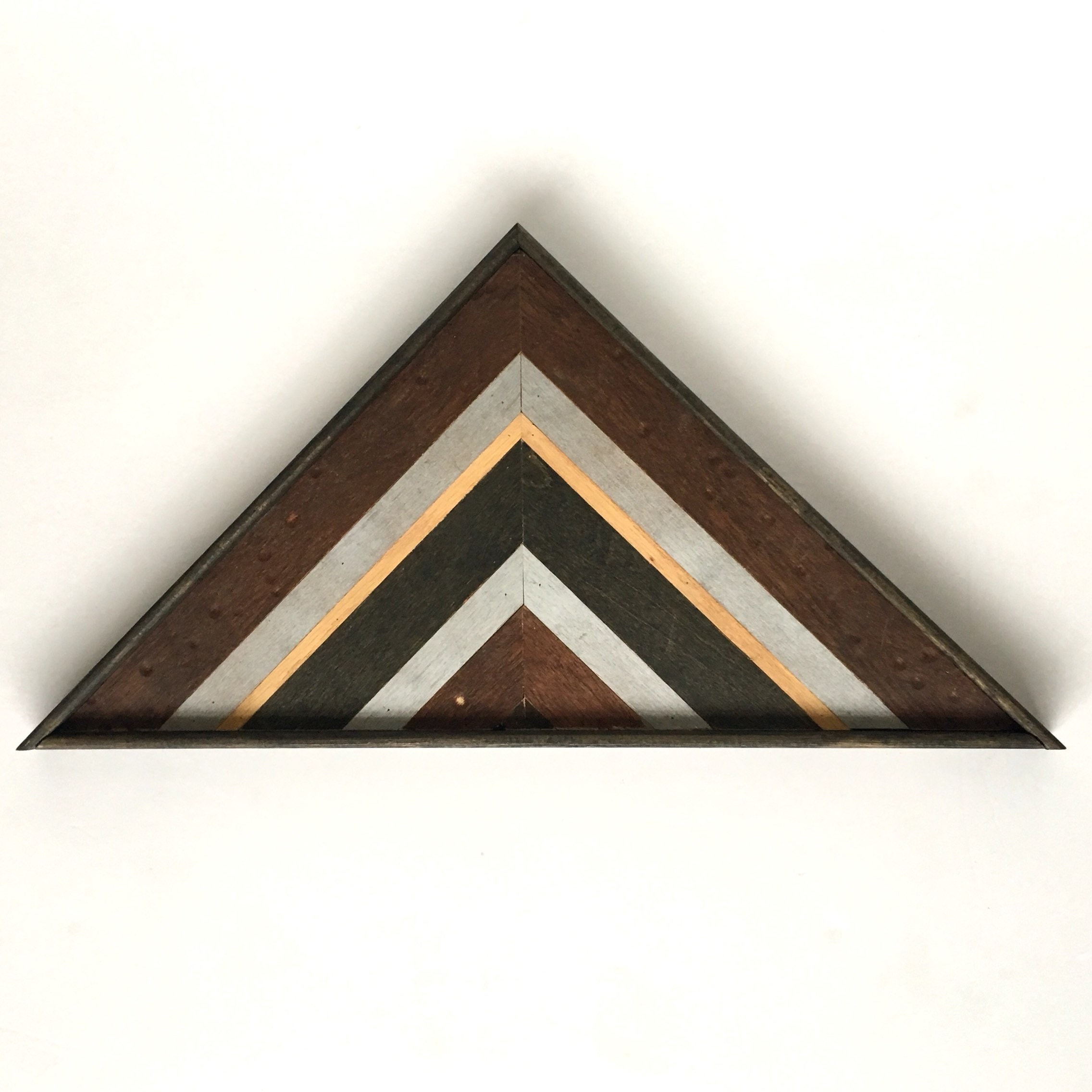 Reclaimed Wooden Geometric Triangle Wall Hanging Art Rustic Boho - Etsy