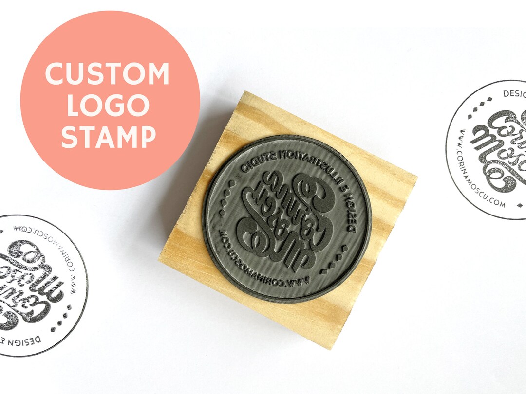 Custom Logo Stamp. Personalised Business Eco Rubber Stamp. - Etsy UK