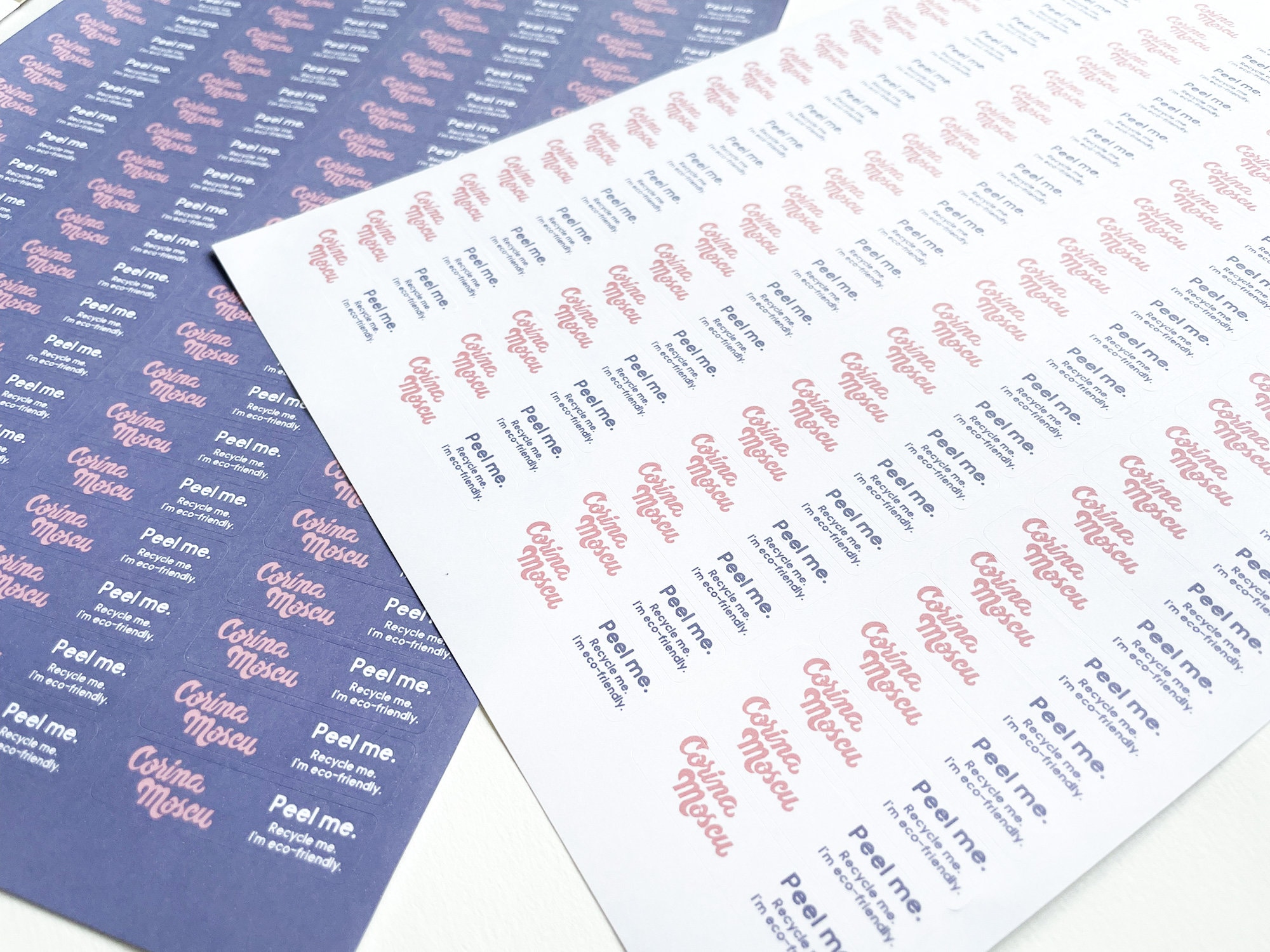 Easy Peel Card Labels. Personalised Removable Stickers. Card Tab Labels ...