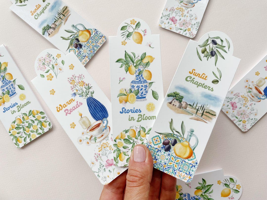 Mediterranean Magnetic Bookmarks. Magnet Book Accessory. Italian Motifs ...