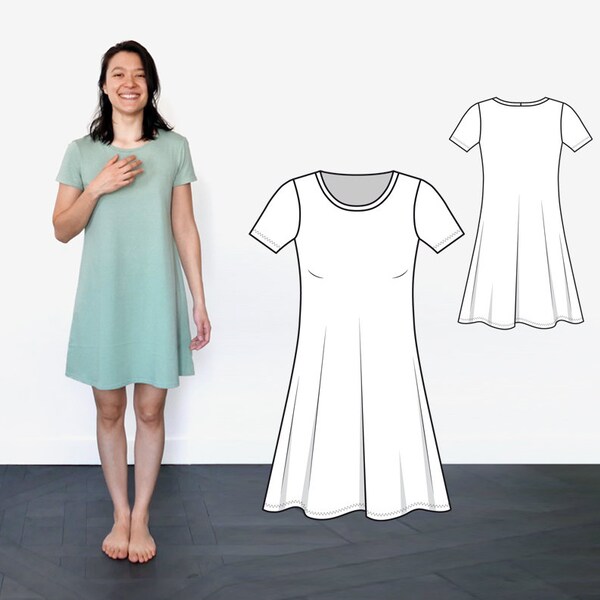 Jersey Dress Pattern - Etsy