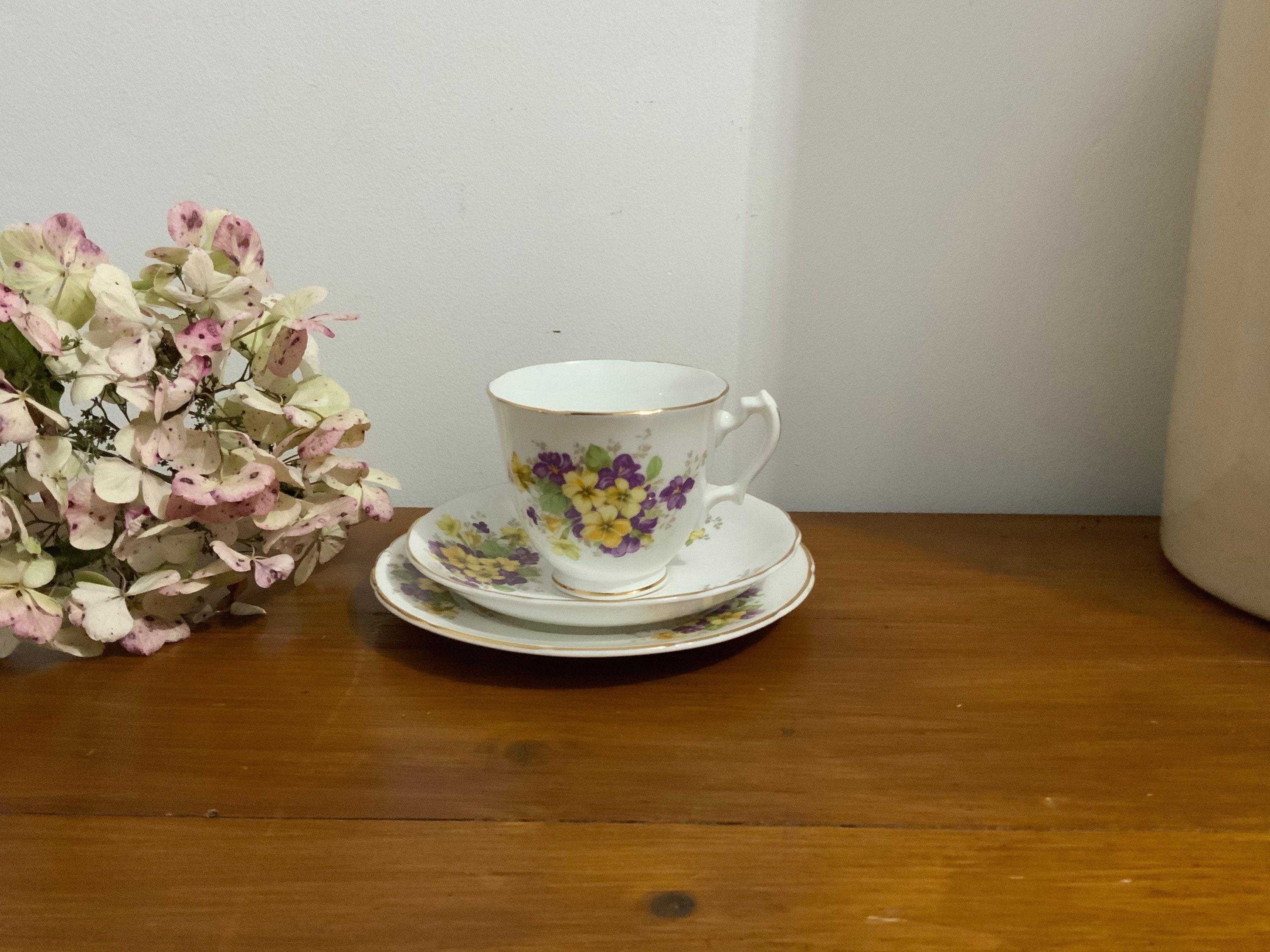 Teacup Trio CLIVE Staffs Bone China Tea Cup Trio - Etsy
