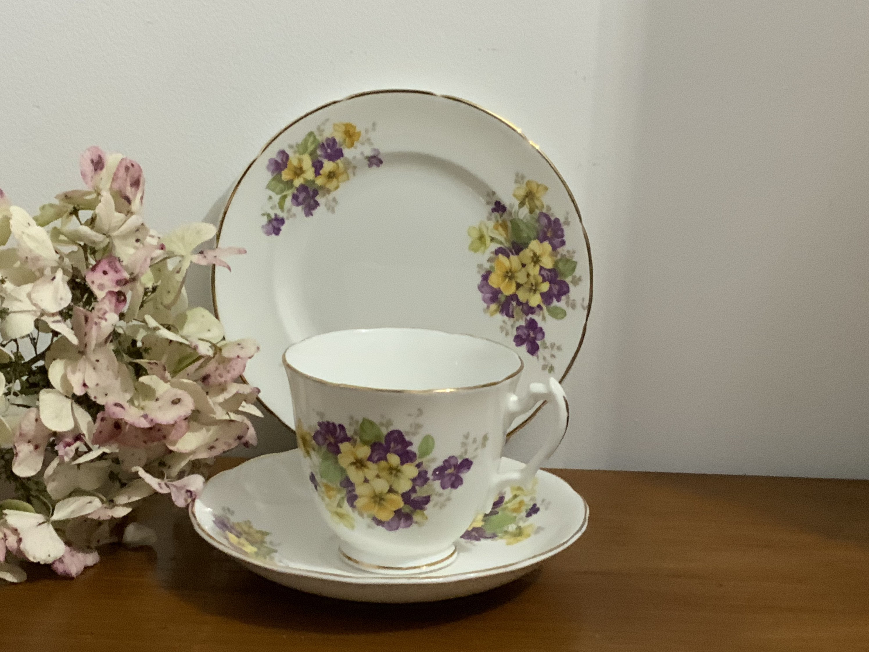Teacup Trio CLIVE Staffs Bone China Tea Cup Trio - Etsy