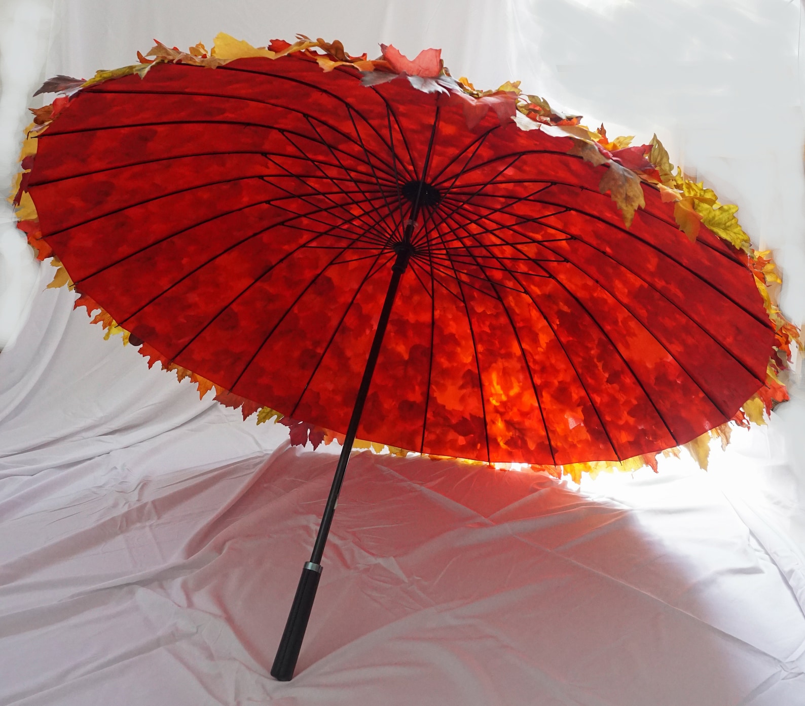 Blazy Days Umbrella Fall Autumn Leaves Umbrella Styling | Etsy