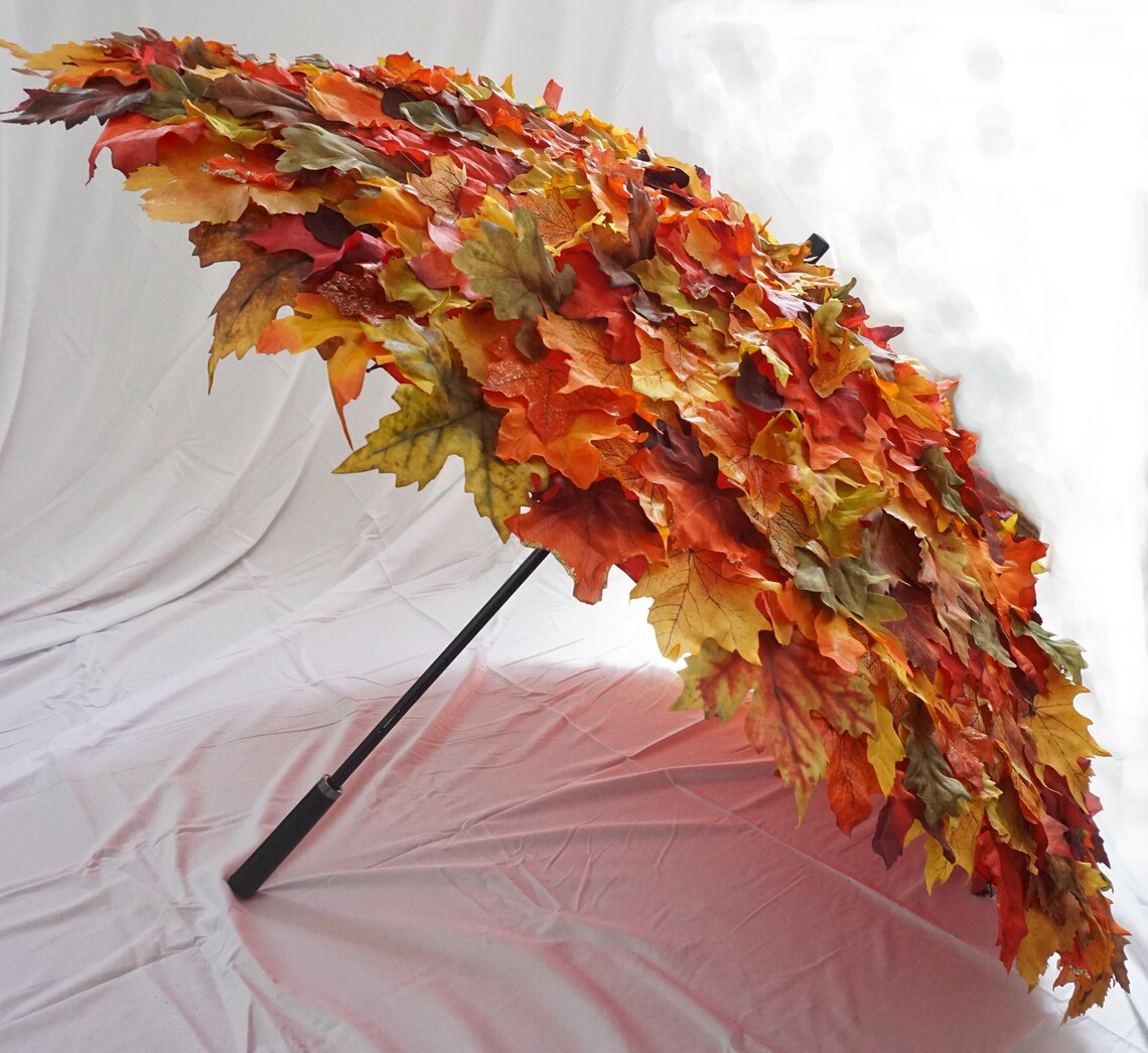 Blazy Days Umbrella Fall Autumn Leaves Umbrella Styling | Etsy