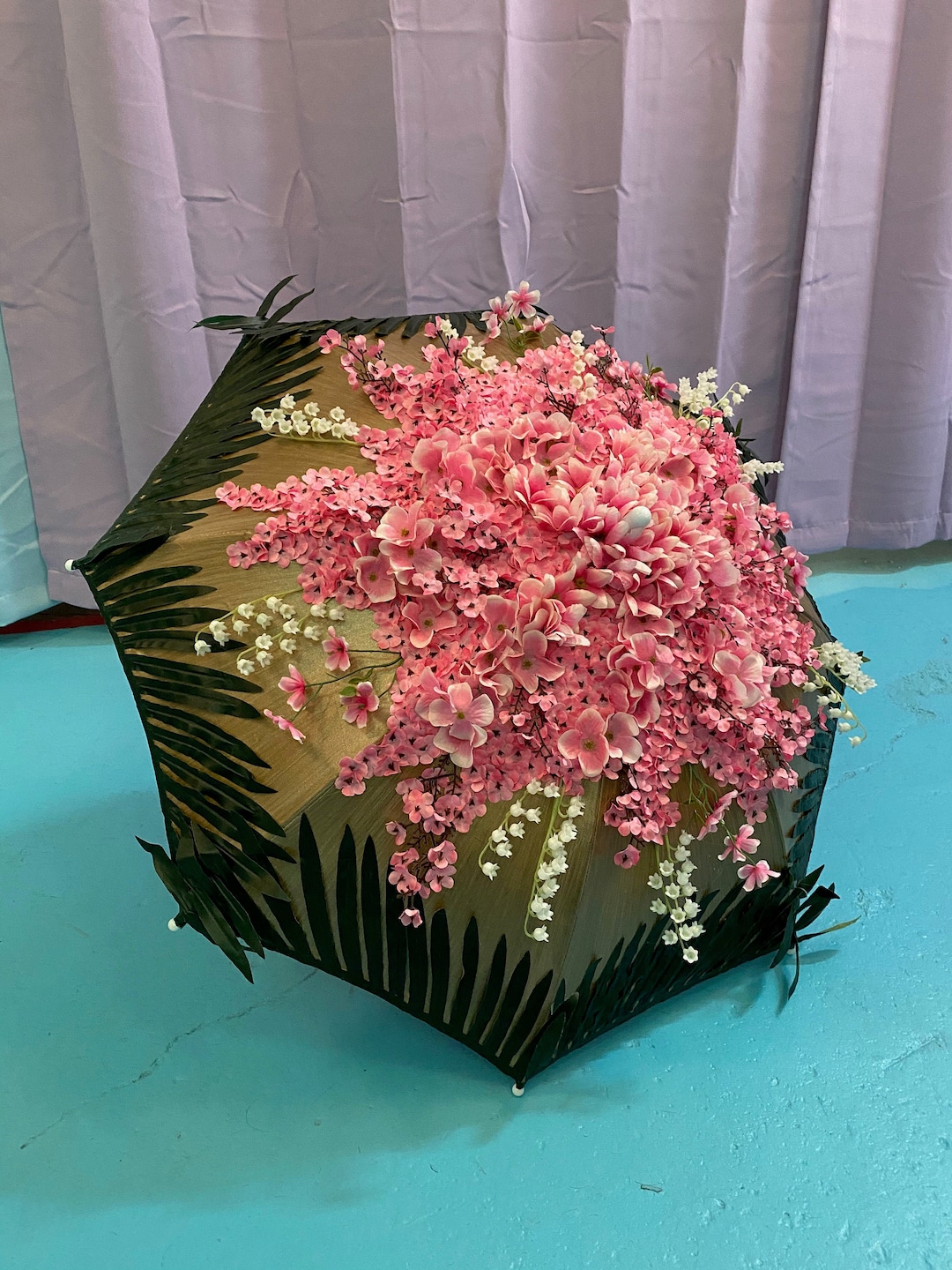 Pink Dream Umbrella - Floral Umbrella, Styling Prop, Festivals, Photo ...