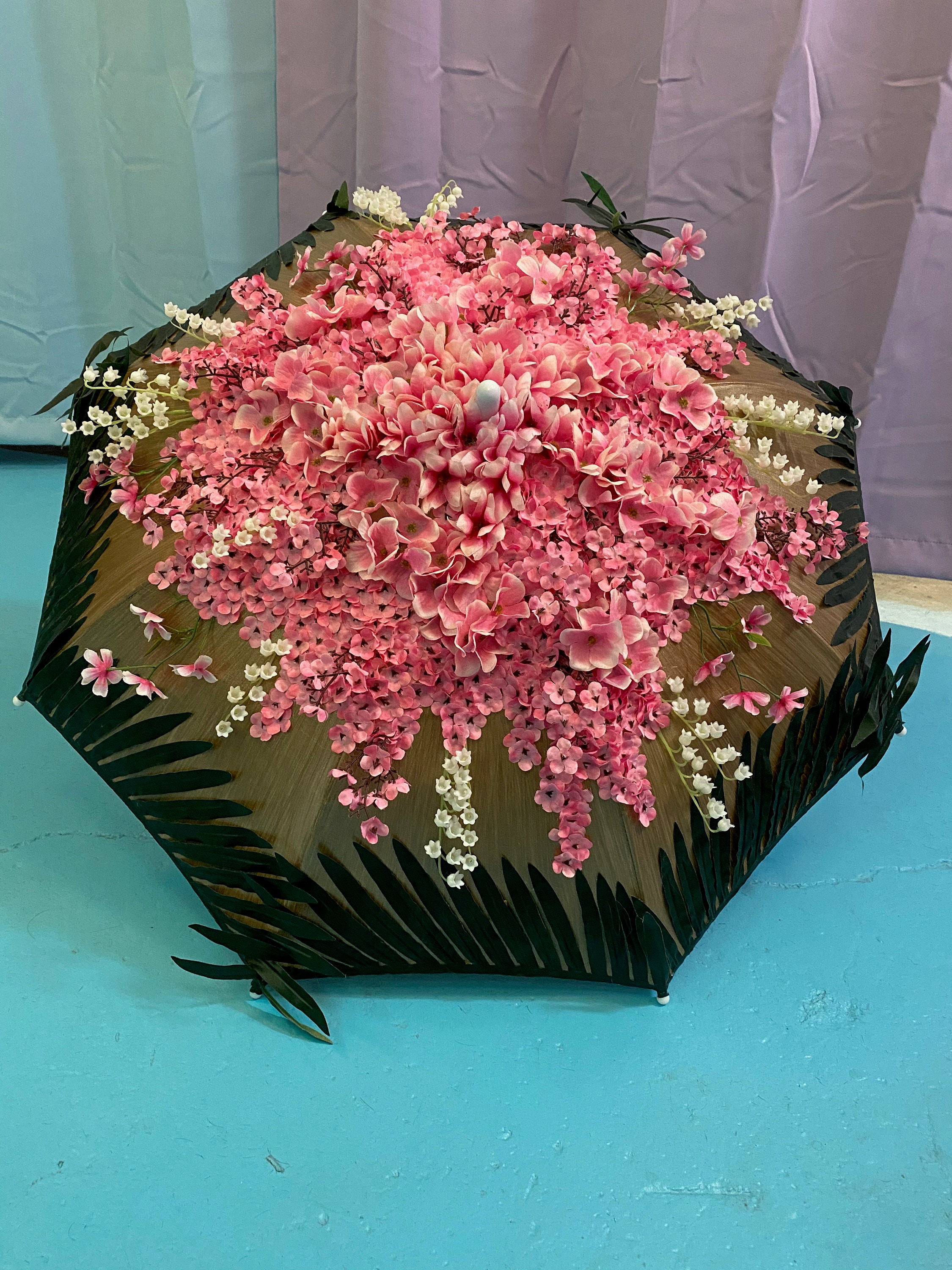 Pink Dream Umbrella - Floral Umbrella, Styling Prop, Festivals, Photo ...