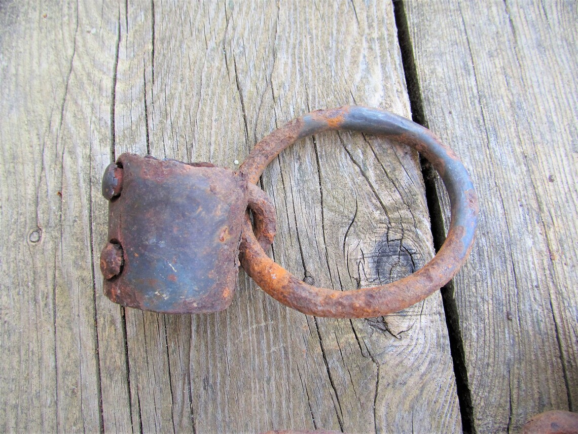 Antique 1800's Hitching Post Horse Tether Iron Tie Rings - Etsy