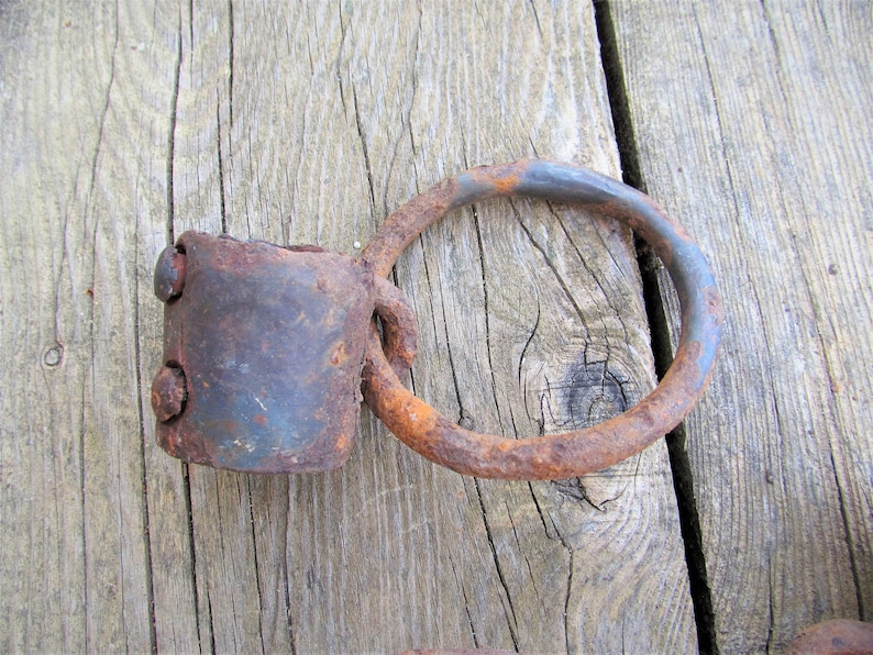 Antique 1800's Hitching Post Horse Tether Iron Tie Rings - Etsy