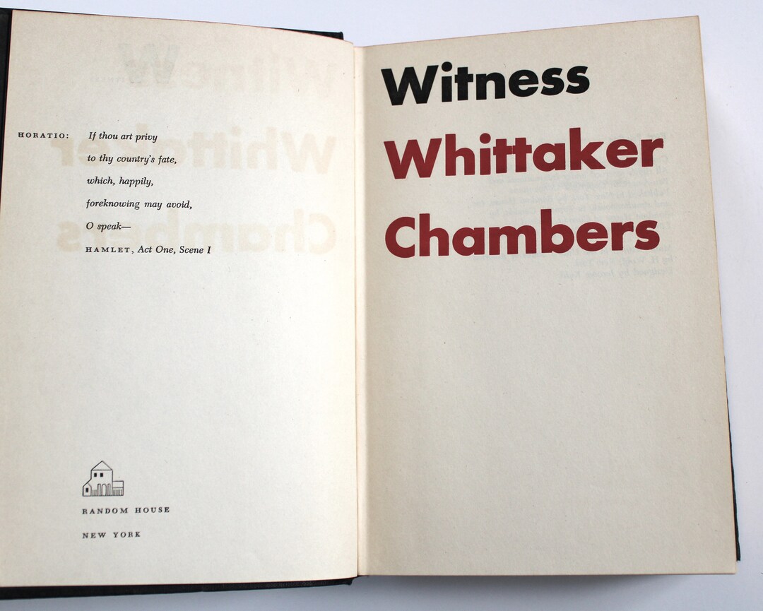 Witness by Whittaker Chambers, 1952 First Edition First Printing ...