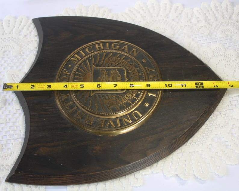 Antique University of Michigan Seal & Crest Wall Plaque ~ Artes ...