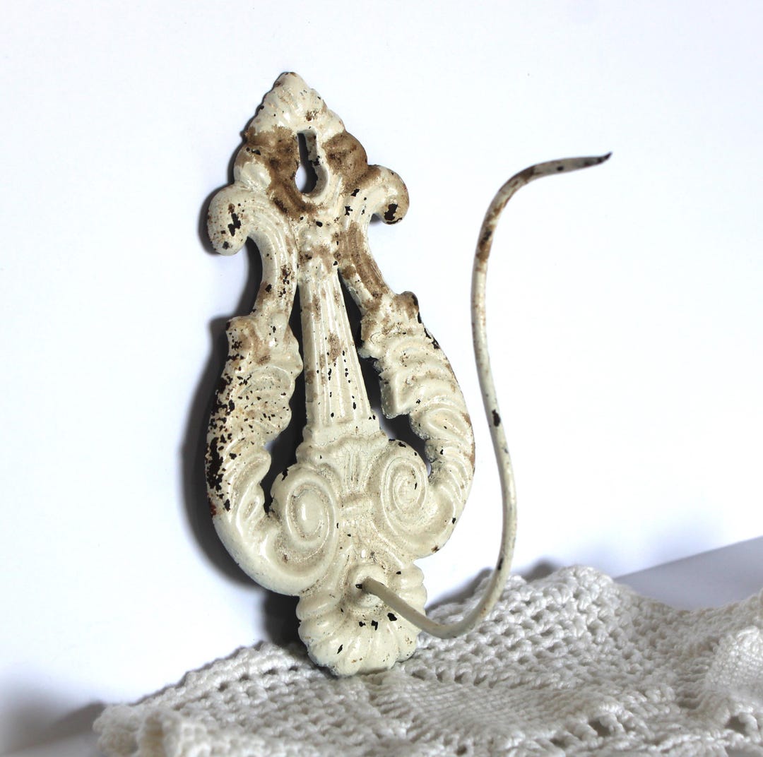 Antique Victorian Cast Iron Bill and Receipt Spike Wall Hook White ...