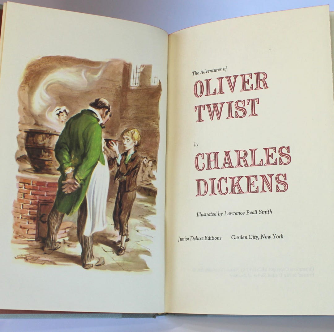 OLIVER TWIST by Charles Dickens (hardcover, 1956) Junior Deluxe ...