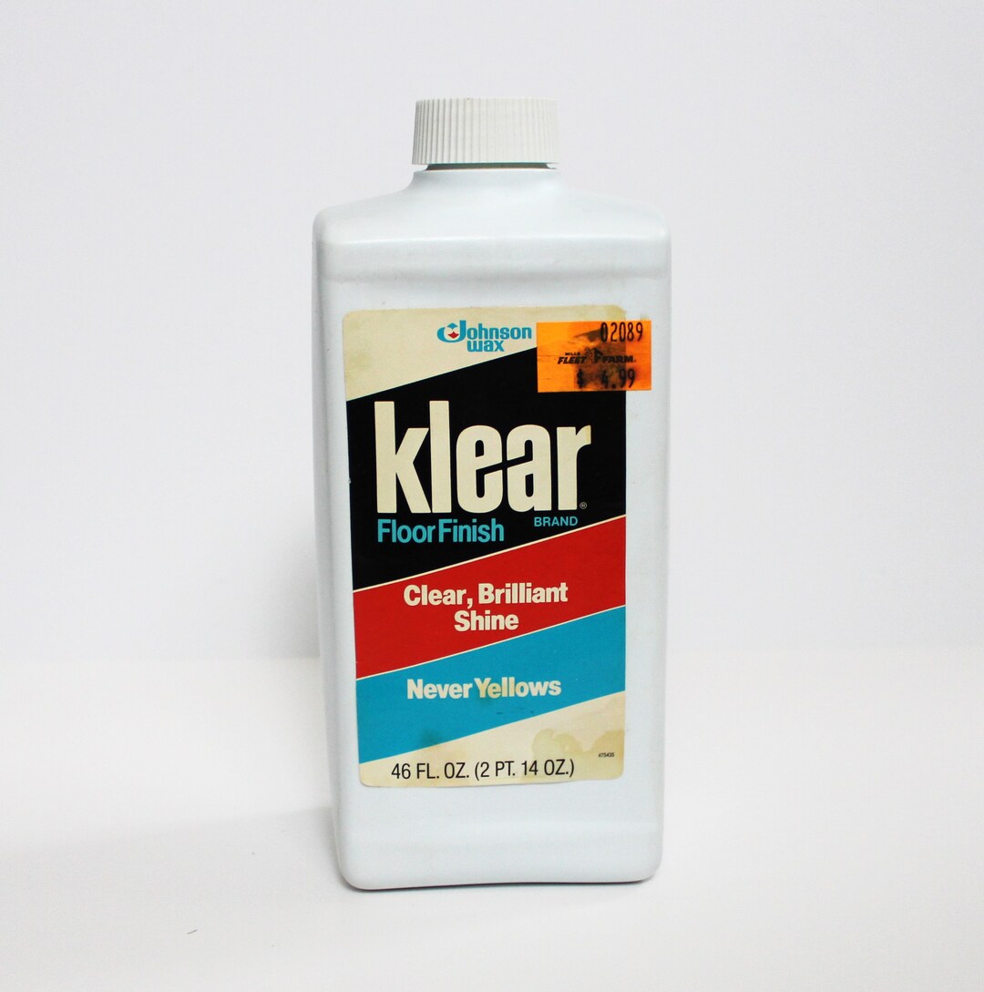 1984 SC Johnson Wax KLEAR Floor Finish 46 FL Oz Bottle 3/4 Full - Etsy UK