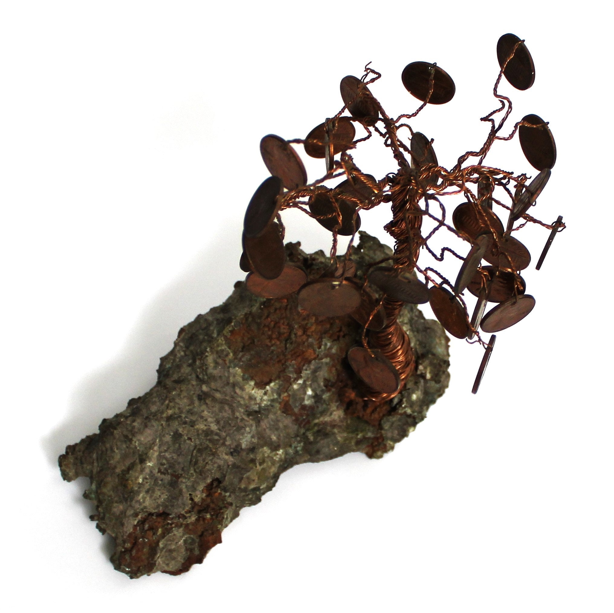 Vintage Copper Wire Tree Sculpture W/copper Pennies on Copper - Etsy