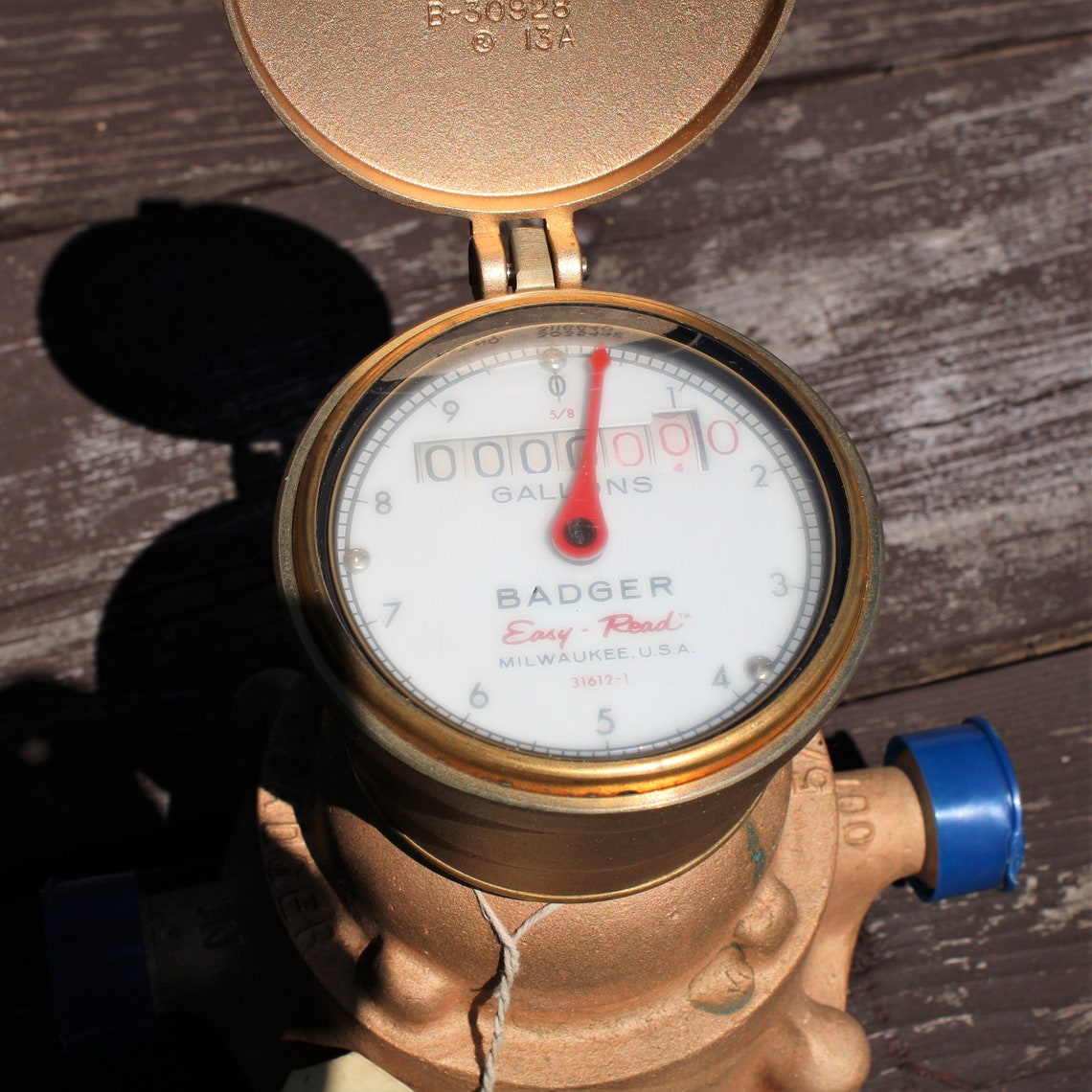 Vintage BADGER Brass Water Flow Meter 5/8 With EASY-READ Dial - New! - Etsy