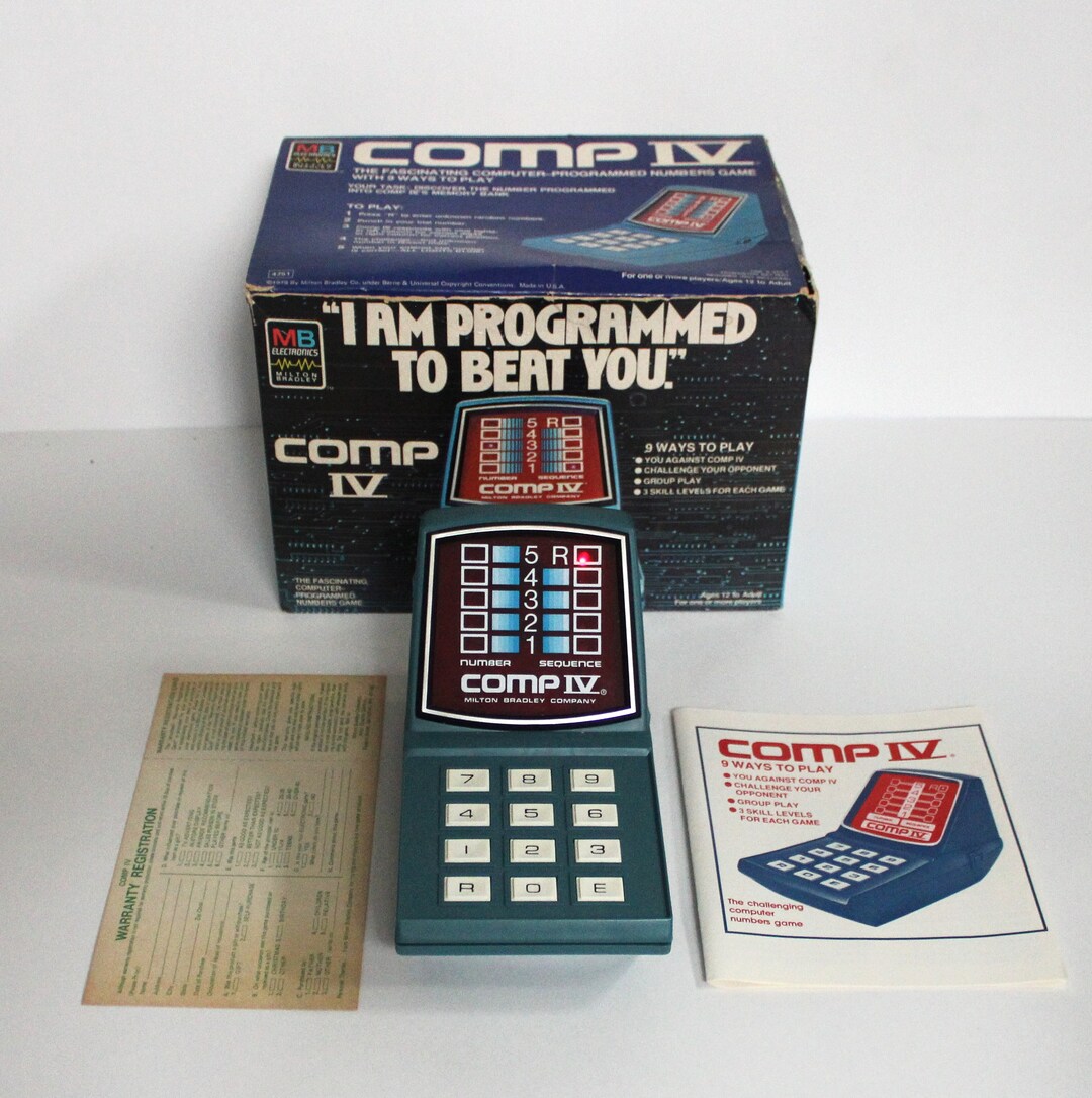Vintage 1978 Milton Bradley Comp IV Game Battery Operated Tested With ...