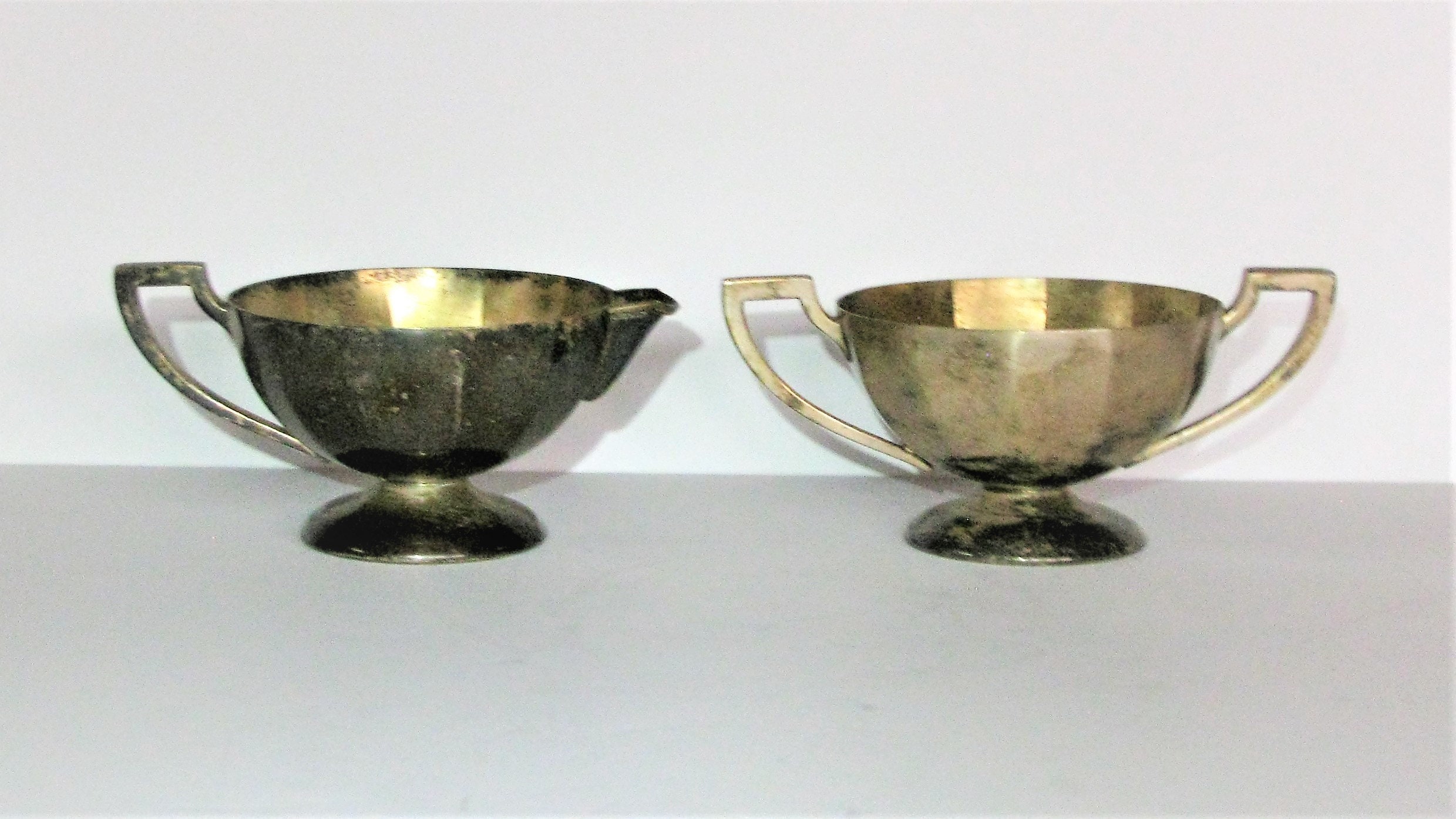 Antique Benedict EPNSBMM Silver Plated Sugar and Creamer Set | Etsy
