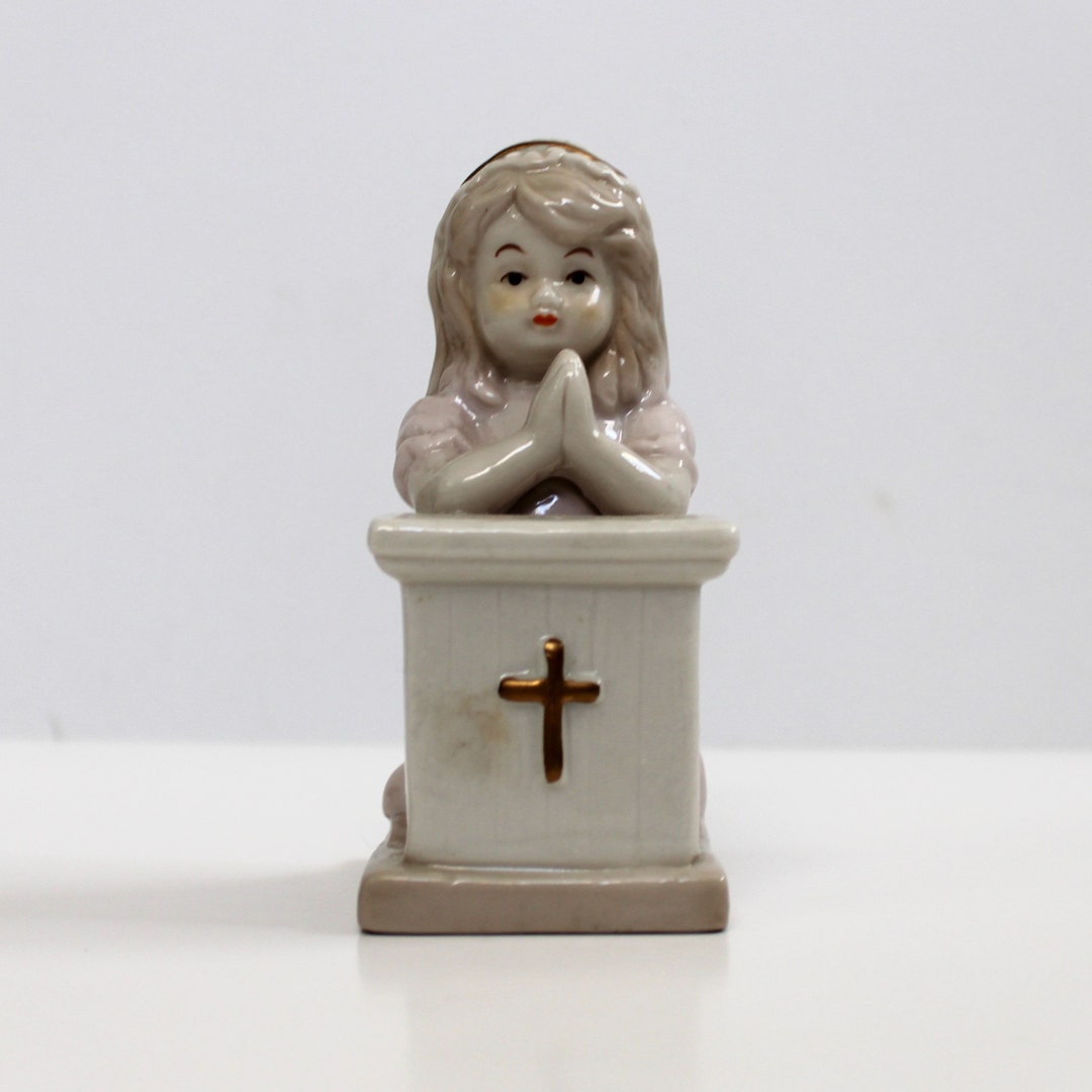 Vintage 1st Communion Girl Praying Christian Figurine - Etsy