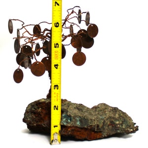 Vintage Copper Wire Tree Sculpture W/copper Pennies on Copper Ore Rock ...