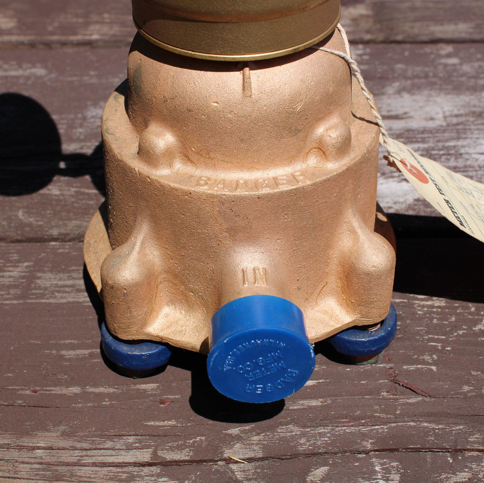 Vintage BADGER Brass Water Flow Meter 5/8 With EASY-READ Dial - New! - Etsy